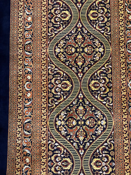 SQUARE QUM SILK DOME DESIGN MASTERPIECE – KESHMIRI - House of Persian Rugs